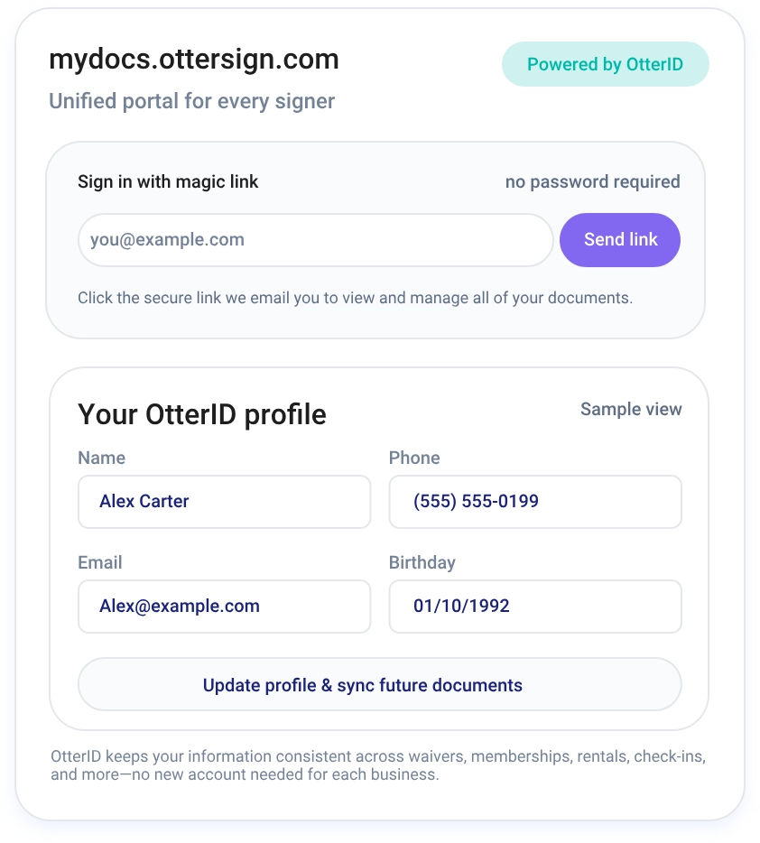 Otter ID - OtterSign